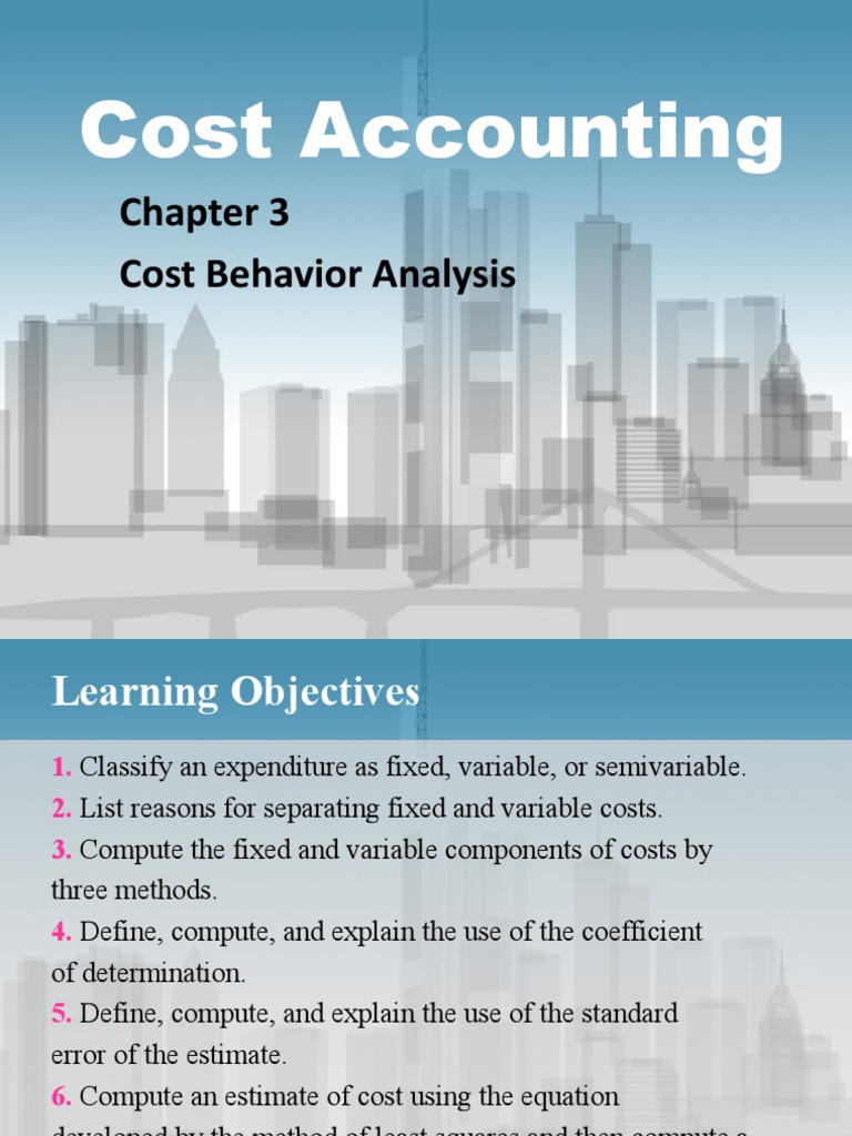 Cost Accounting - ch03 | PDF | Least Squares | Regression Analysis