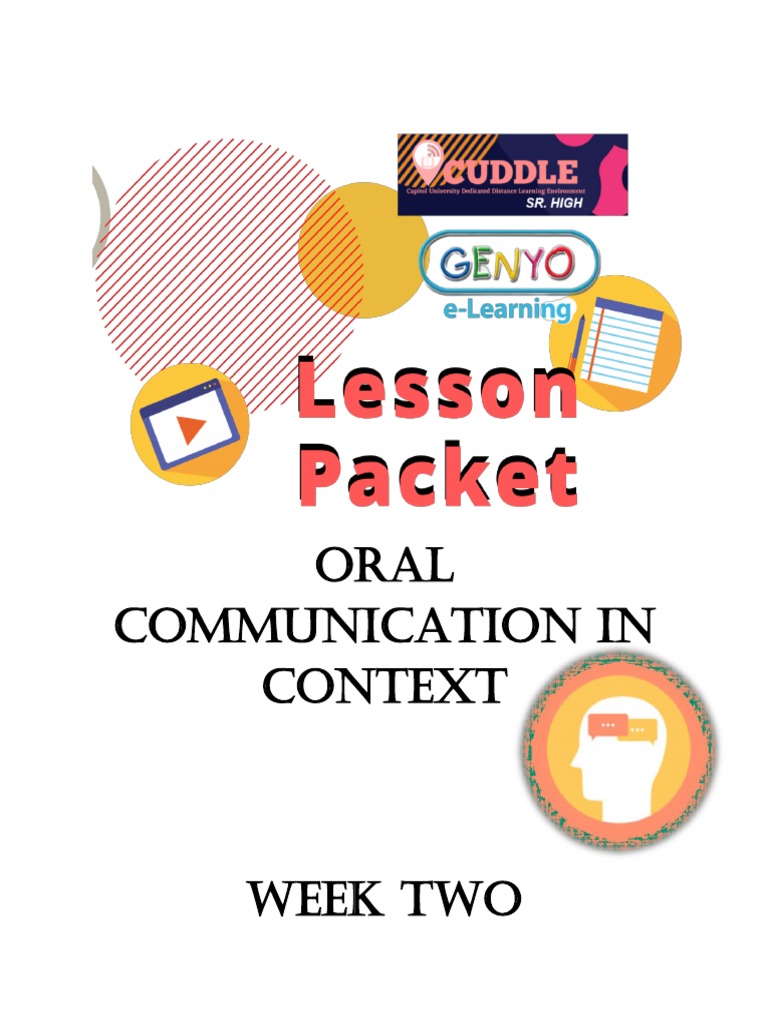Oral Comm Packet 2 | PDF | Nonverbal Communication | Cybernetics
