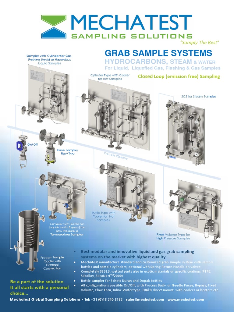 Mechatest Grab Sampler Liquid and Gas Configurations | PDF | Liquids ...