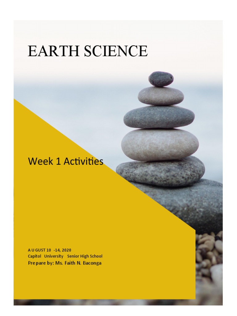 Earth Science: Week 1 Activities | PDF | Earth | Science