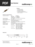 1K Carbon Film Resistor Datasheet | PDF | Resistor | Electrical ...