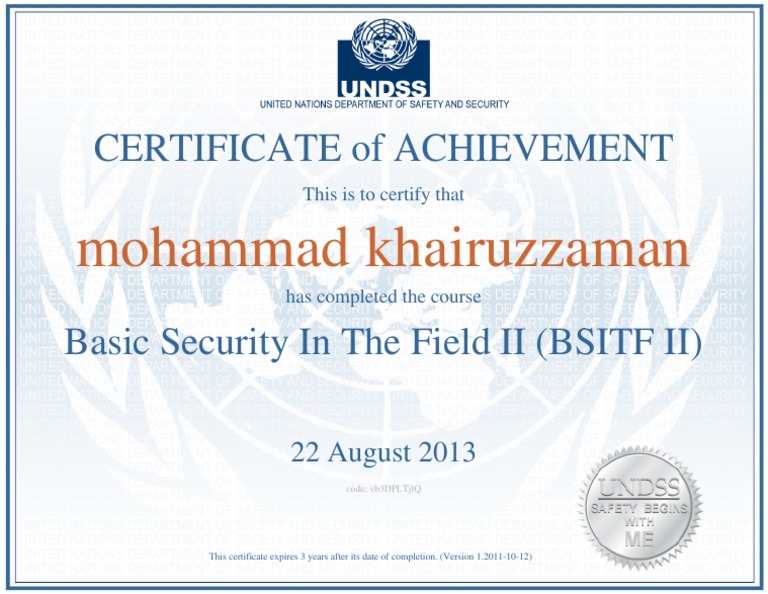 BSITF II Certificate | PDF