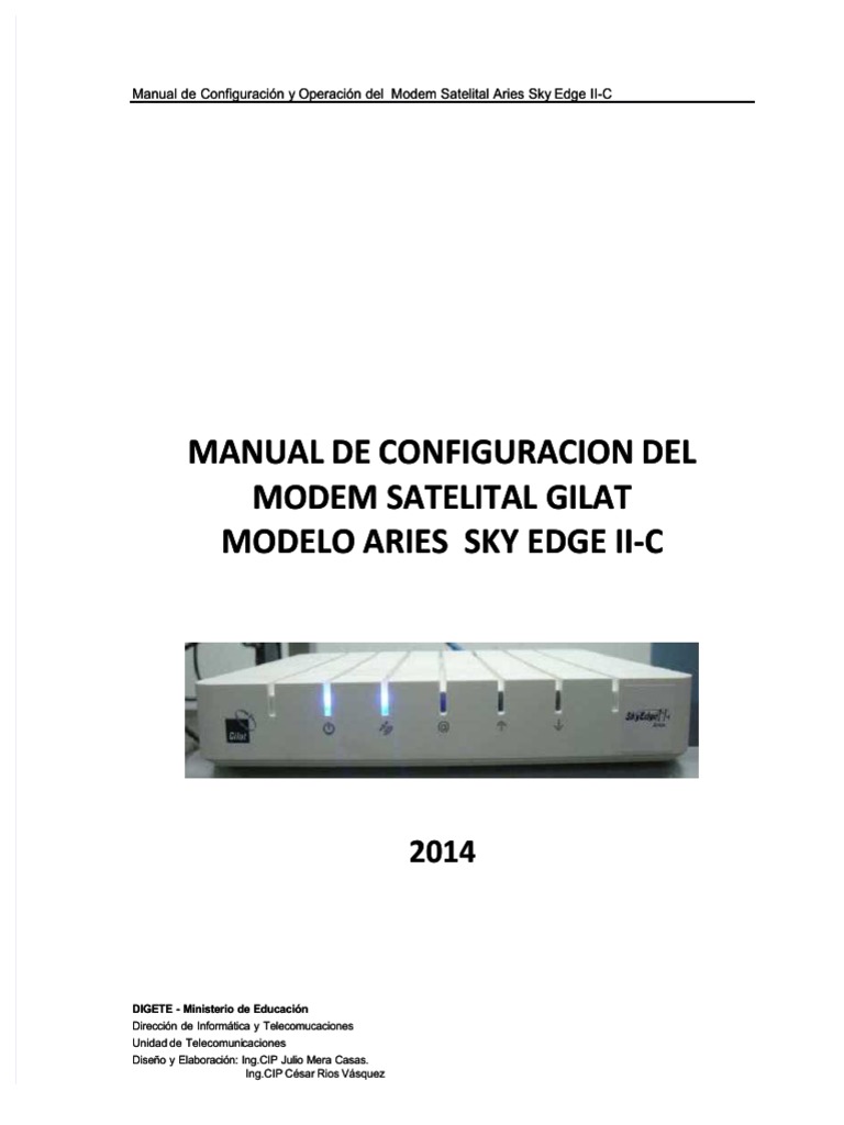 Del Configuracion Del Modem Satelital Gilat PDF | PDF | Televisión via ...