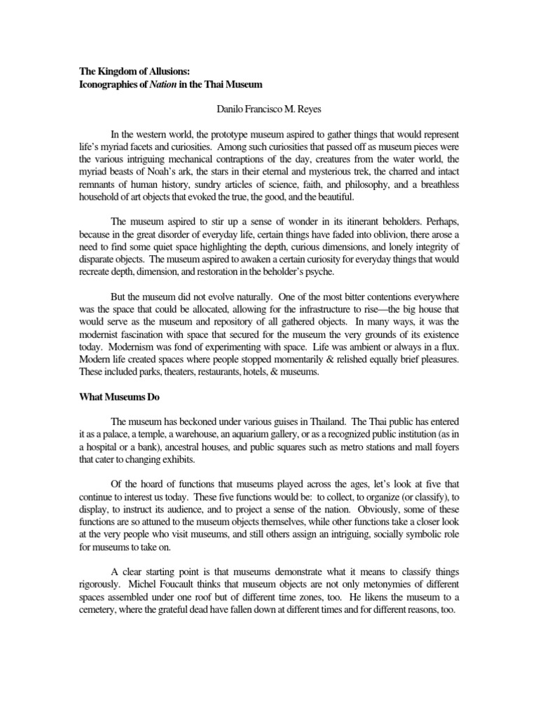 5 Functions of A Museum | PDF | Thailand | Museum