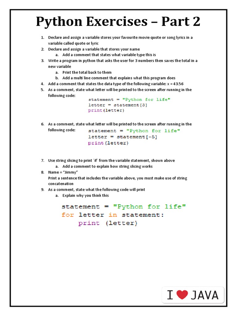 PythonExercises Part2 | PDF