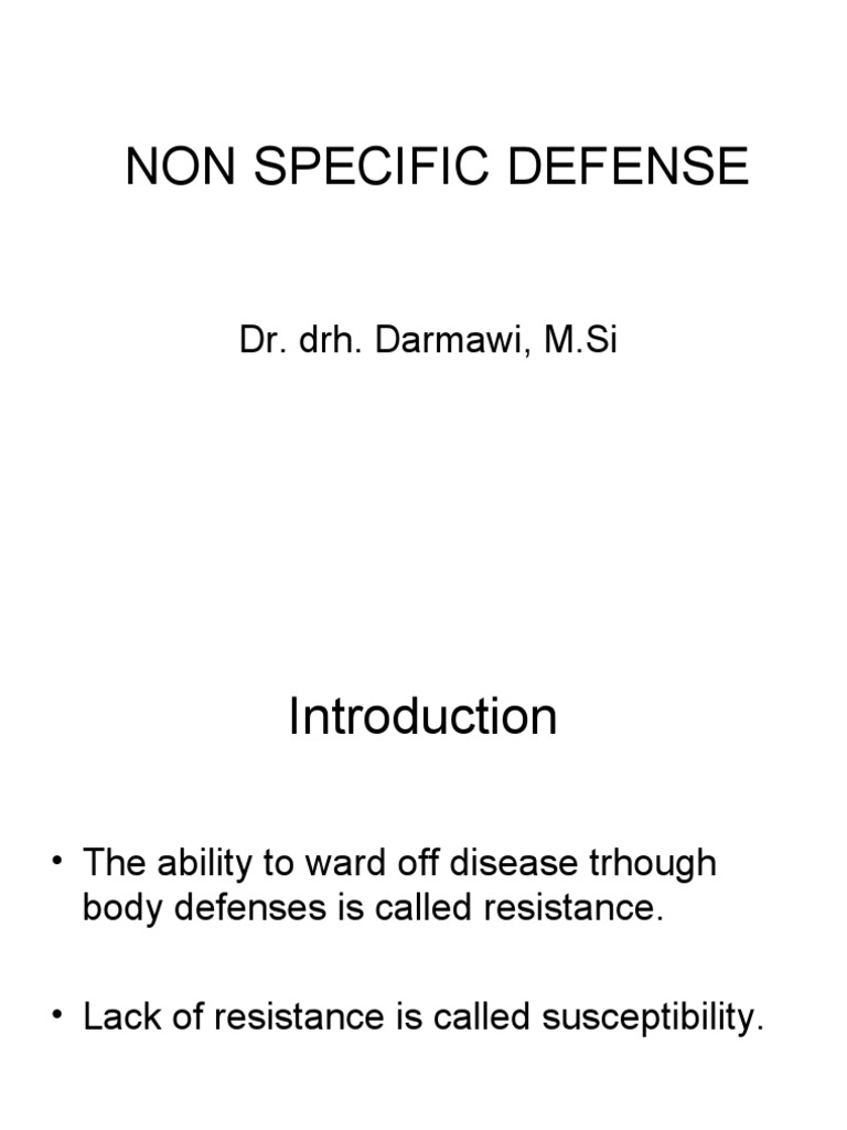 Non Specific Defense | PDF | Phagocyte | Inflammation