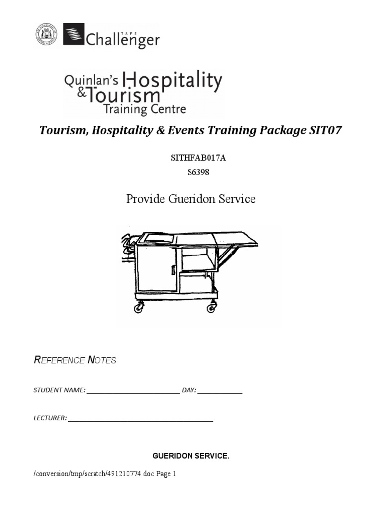 Gueridon Service Reference Booklet | PDF | Salad | Foods