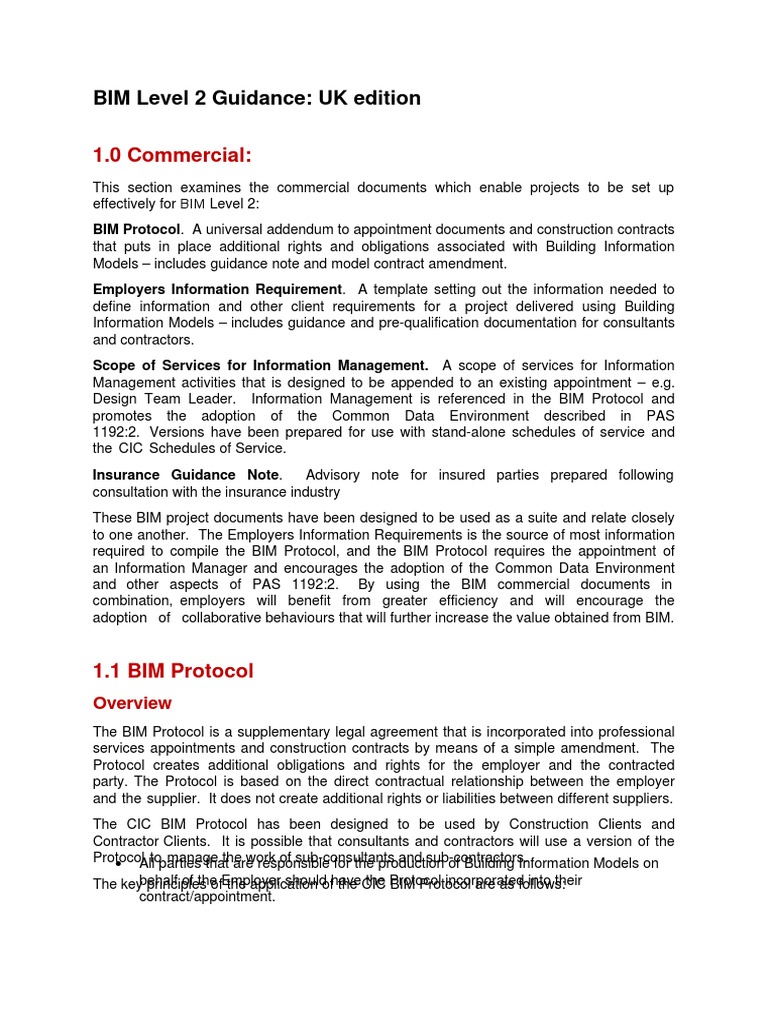 BIM Level 2 Introduction To Commercial Documents | PDF | Building ...