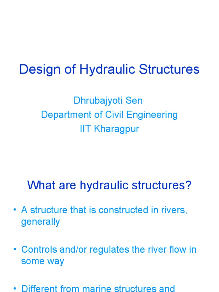 Hydraulic Structures: Types & Functions | PDF