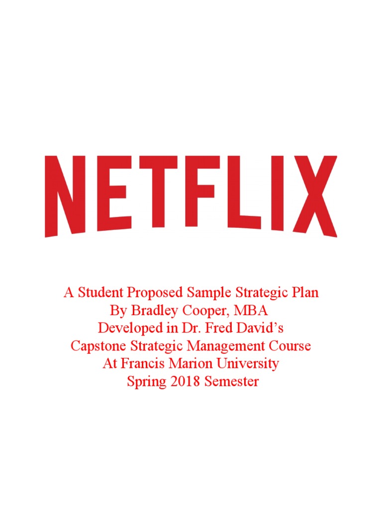 Netflix Sample Strategic Plan-Copy-1 | Download Free PDF | Netflix | Hulu