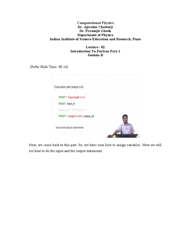 Lec2 PDF | Download Free PDF | Variable (Computer Science) | Computer Program