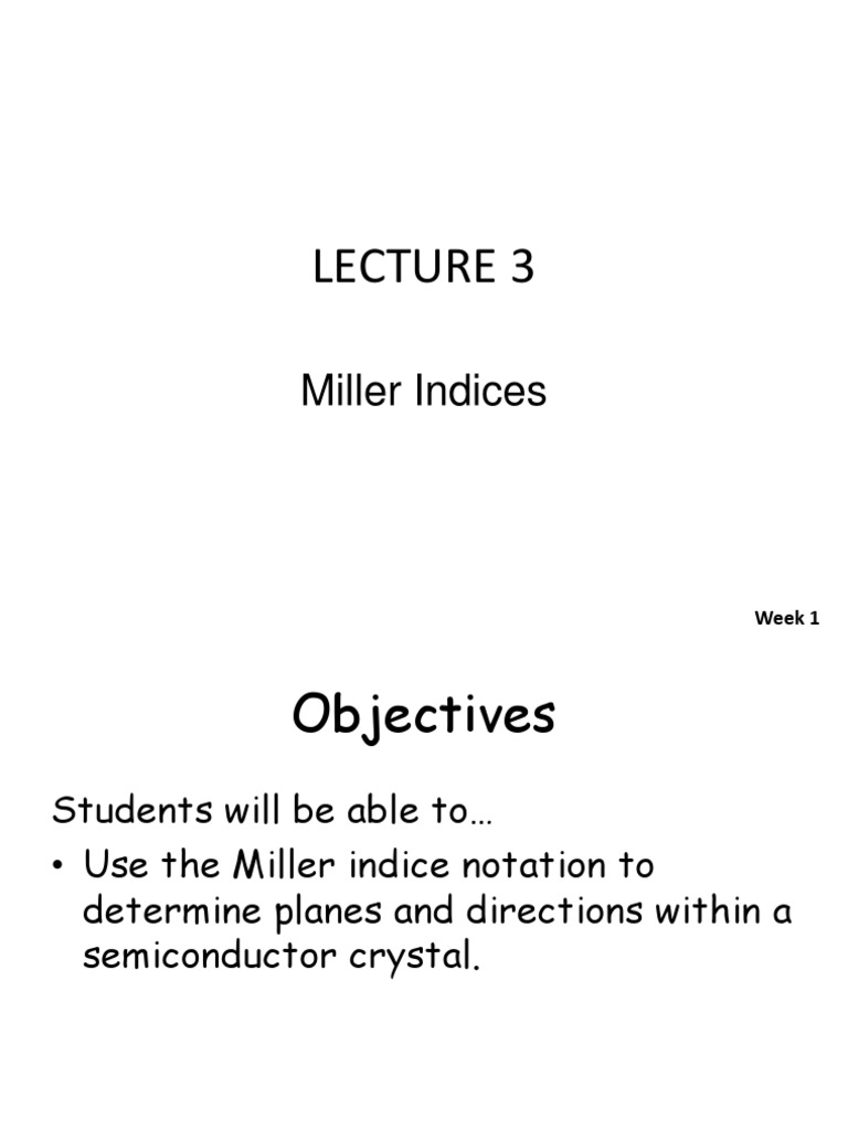 Identifying Crystalline Planes and Directions in Semiconductors Using ...