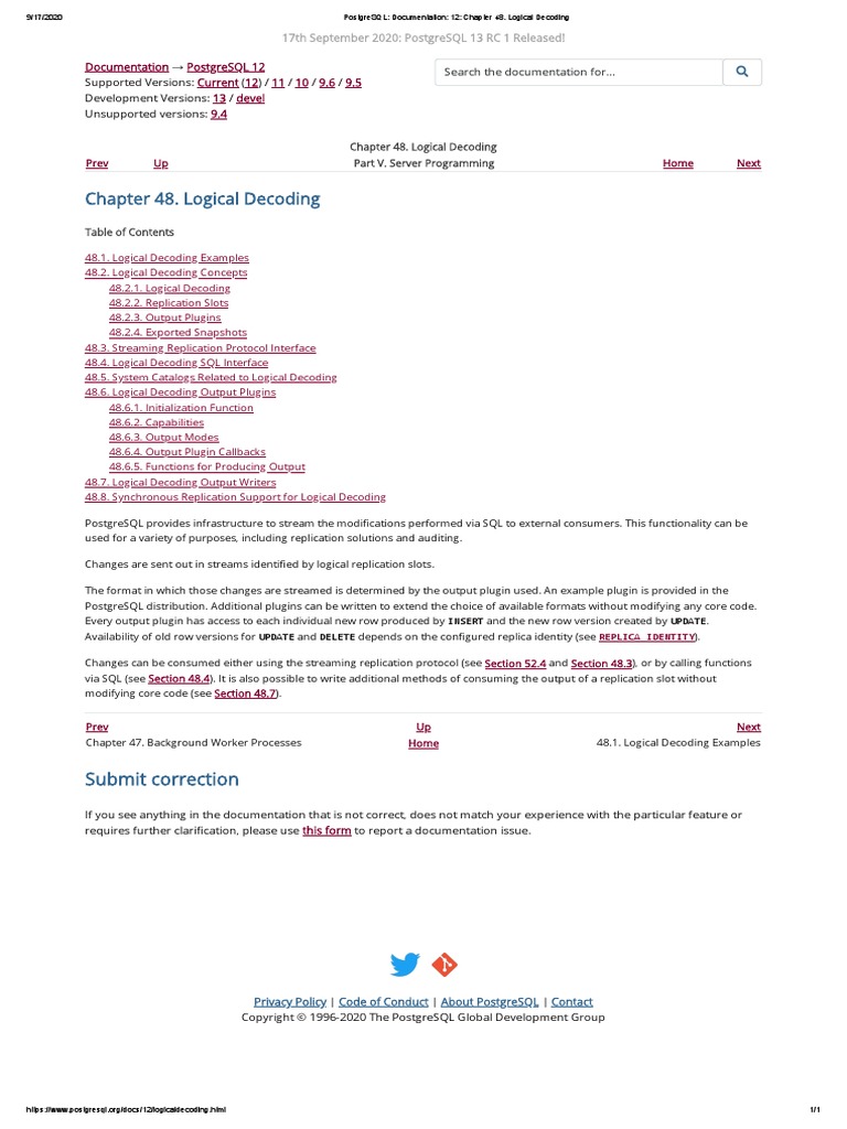 PostgreSQL Logical Decoding PDF | PDF | Postgre Sql | Replication (Computing)