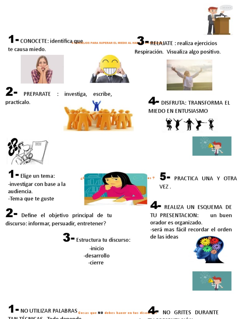Consejos Para Superar El Miedo Al Hablar En Publico Pdf Temor