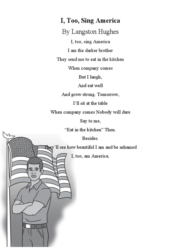 By Langston Hughes: I, Too, Sing America | PDF