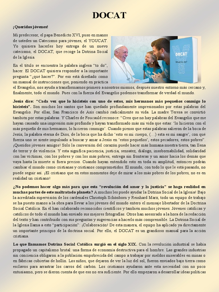 S4-Hablemos Sobre La Docat | PDF | Doctrina social católica | Iglesia ...