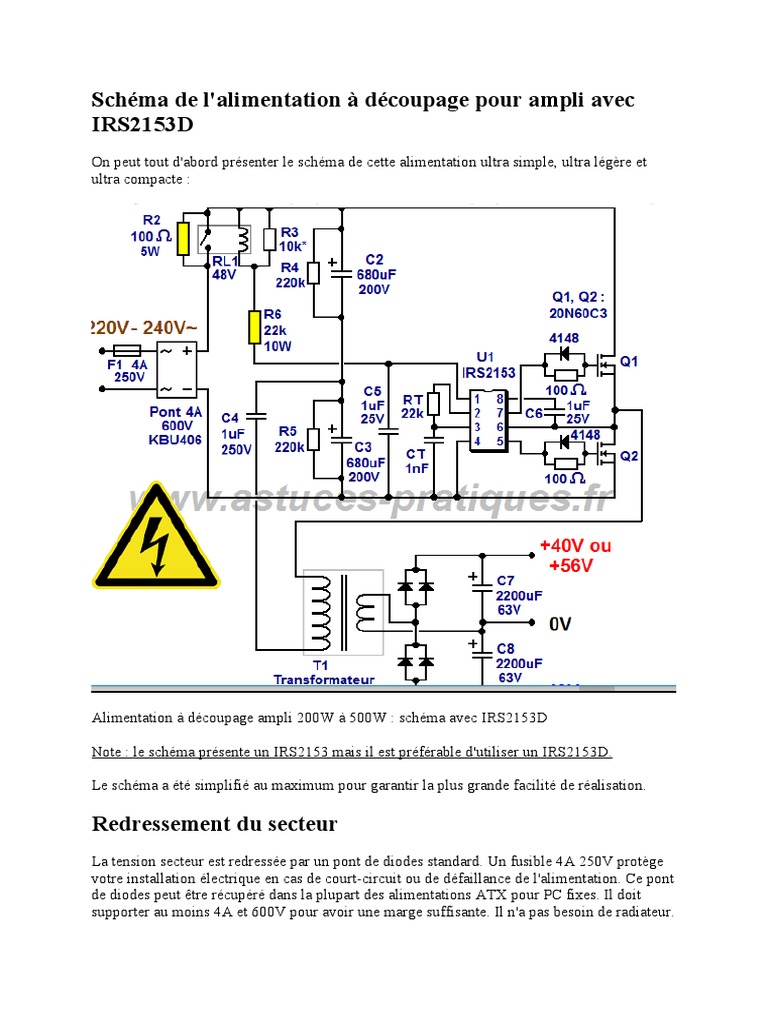 Alimentation À Découpage | PDF | Transformateur électrique | Condensateur