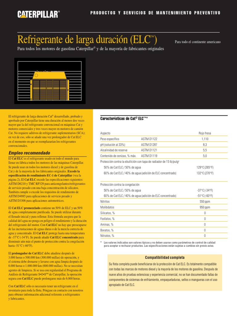 Caterpillar ELC PDF | PDF | Corrosión | Agua