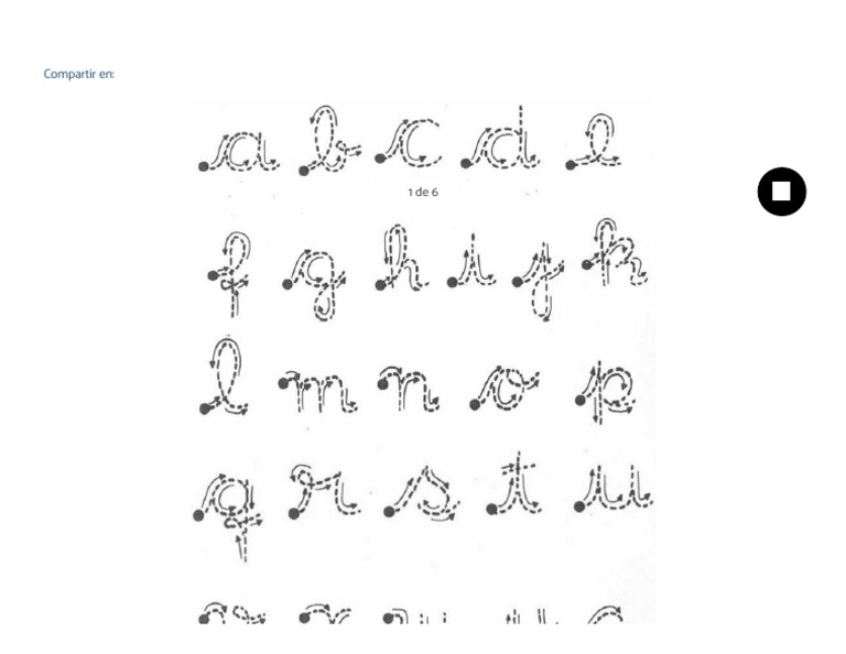 Alfabeto En Manuscrita Abecedario Practicar Cursiva Cursivas