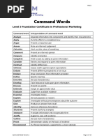 Command Words | PDF