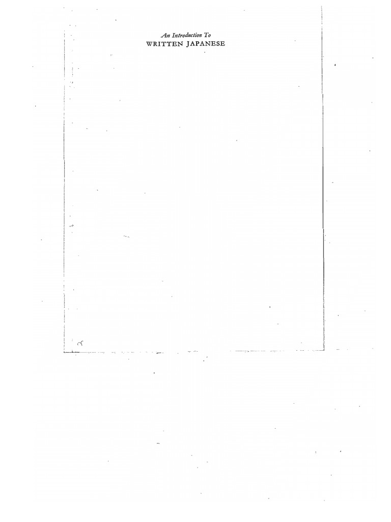 An Introduction To Written Japanese | PDF