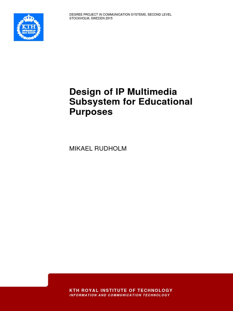 Mikael - Rudholm With Cover | PDF | Ip Multimedia Subsystem | Session Initiation Protocol