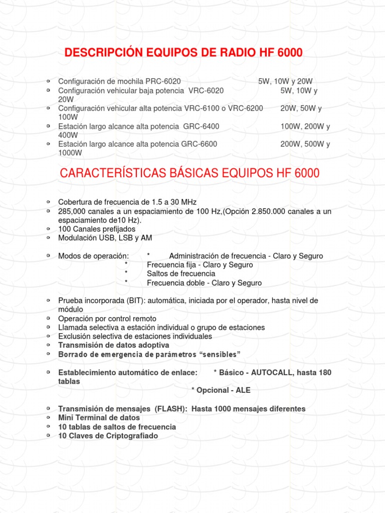 Empleo Radio PRC 6020 | PDF | Módem | Antena (Radio)