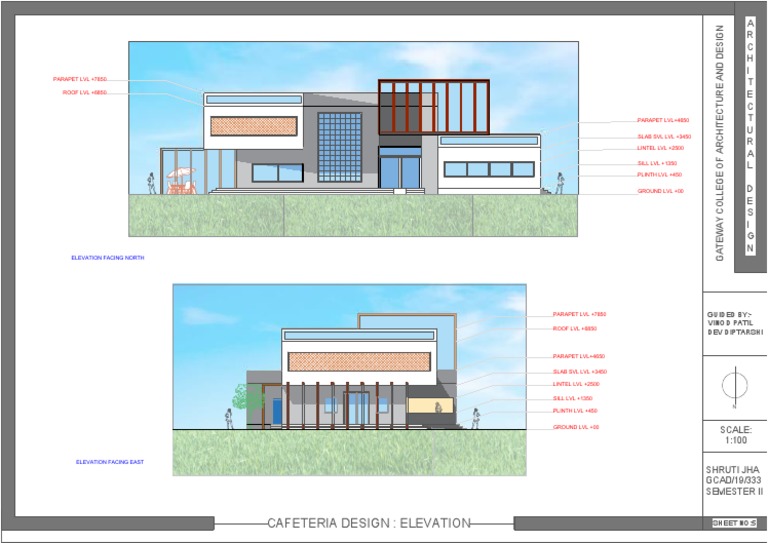 Cafeteria Design: Elevation: A R C H I T E C T U R A L D E S I G N ...