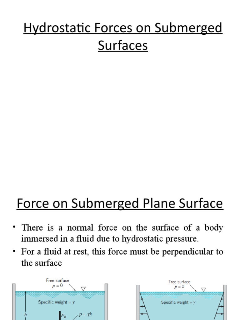 Module 2.1 Hydrostatic Forces | PDF | Pressure | Triangle