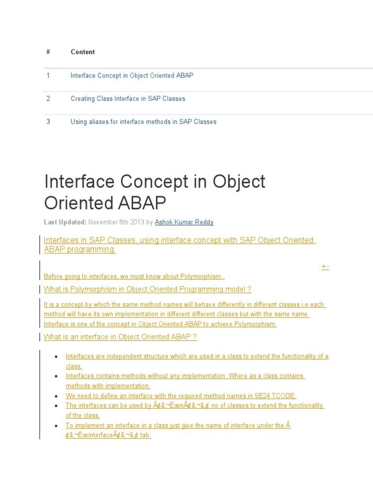 05.interfaces in SAP Classes | PDF | Method (Computer Programming) | Interface (Computing)