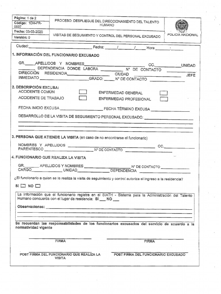 Formato de Las Revista Personal Excusado | PDF