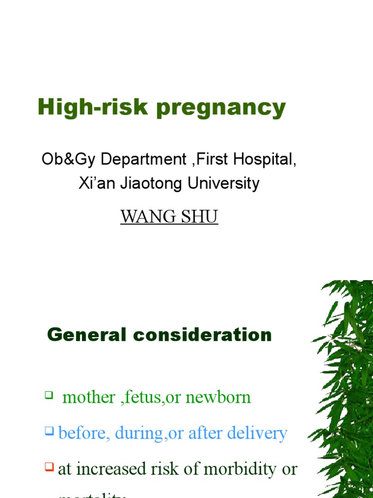 High Risk Pregnancies | PDF | Preterm Birth | Prenatal Development