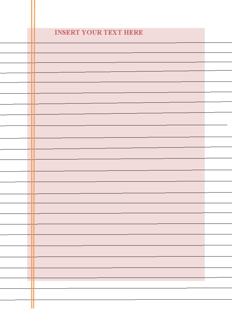 College Ruled Lined Paper Template Word 2007 | PDF