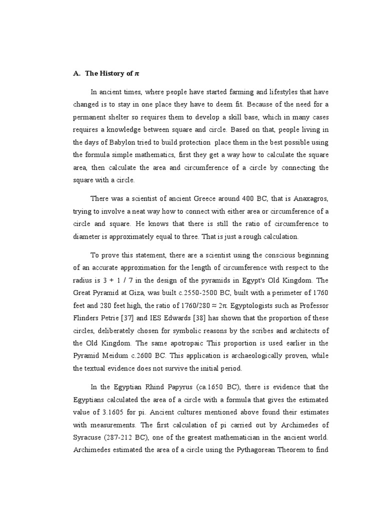 History of Pi | PDF | Trigonometric Functions | Pi