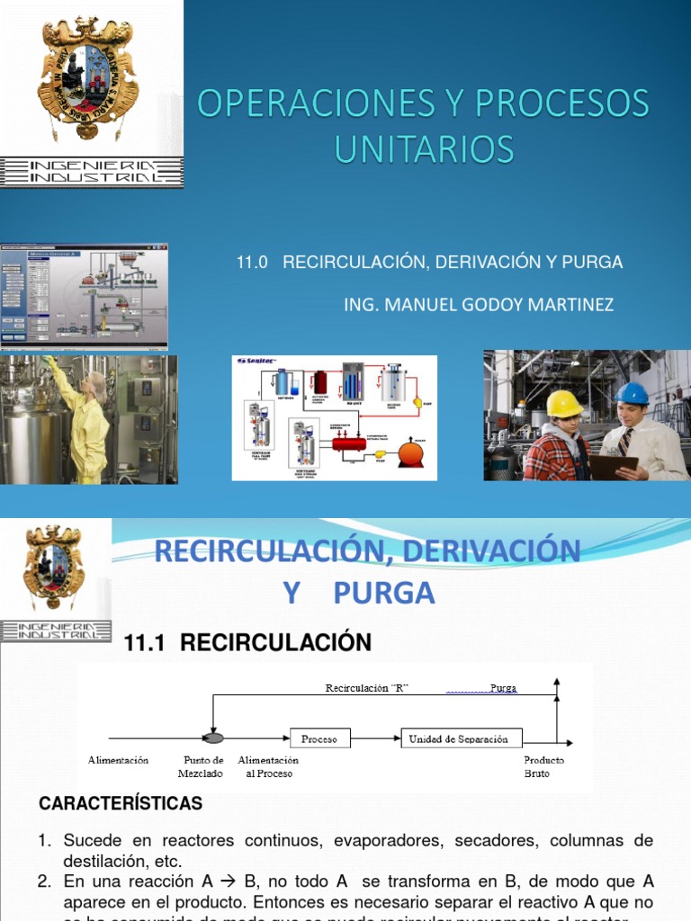 Operaciones y Procesos Unitarios 11 | PDF | Reactor Quimico ...