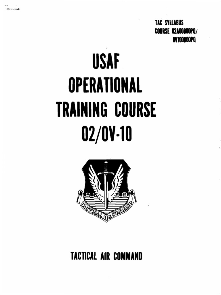 North American OV-10 Operational Training Course | PDF | United States ...