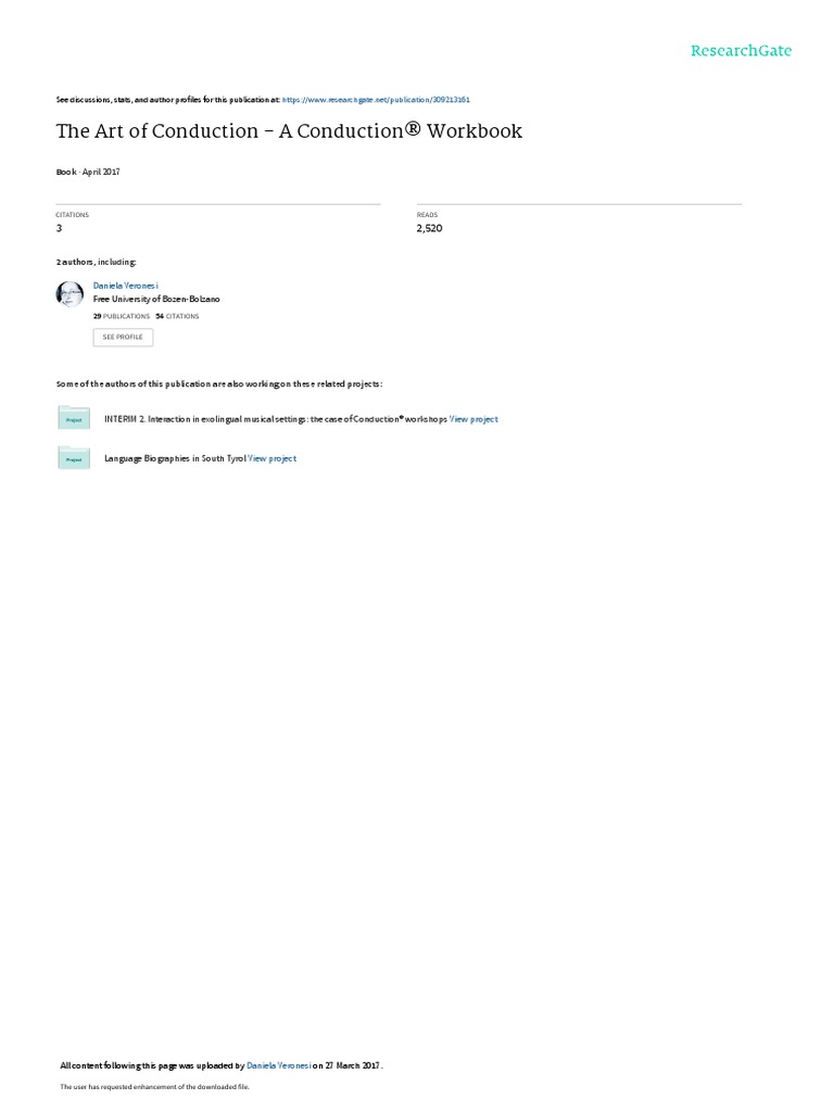 The Art of Conduction - A Conduction® Workbook: April 2017 | PDF ...