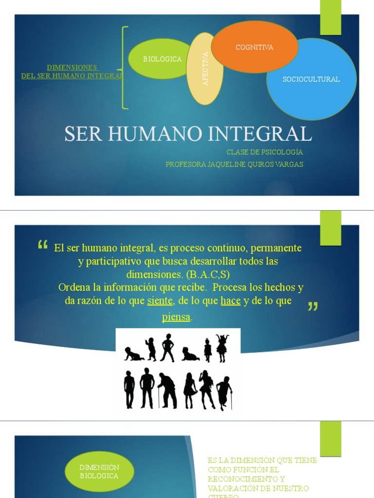 A.3 Reconocer Las Dimensiones Que Conforman Al Individuo Como Un Ser Integral | PDF | Homo ...