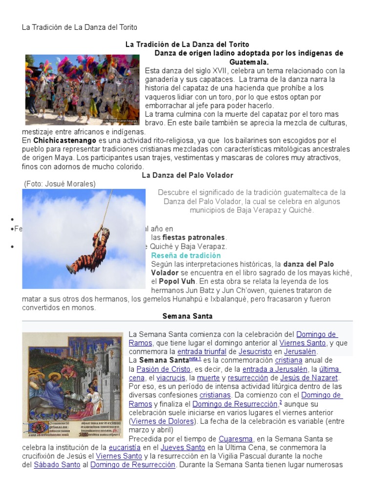 La Tradición de La Danza Del Torito | PDF | Pascua de Resurrección | Religión y creencia