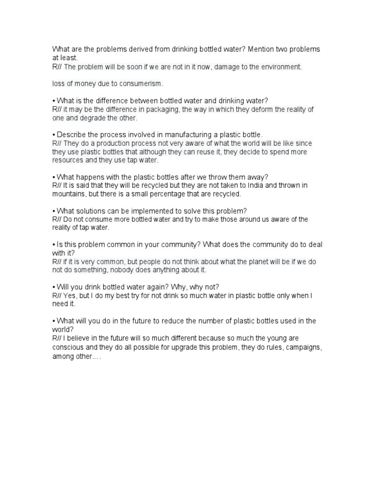 The Story of The Water Bottle | PDF