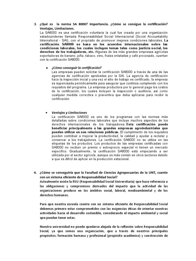 Qué Es La Norma SA 8000 | PDF | Responsabilidad social corporativa ...
