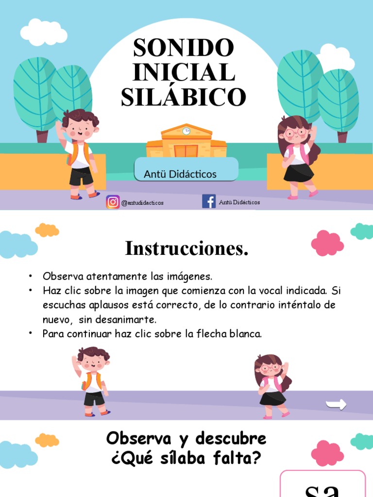 Actividades de Sonido Inicial Silábico | PDF | Fonología | Fonética