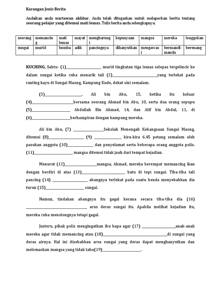 Karangan Jenis Berita | PDF