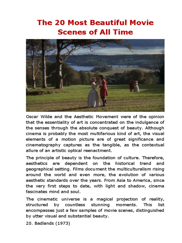 20 Most Stunning Movie Scenes Ever | PDF | Cinema