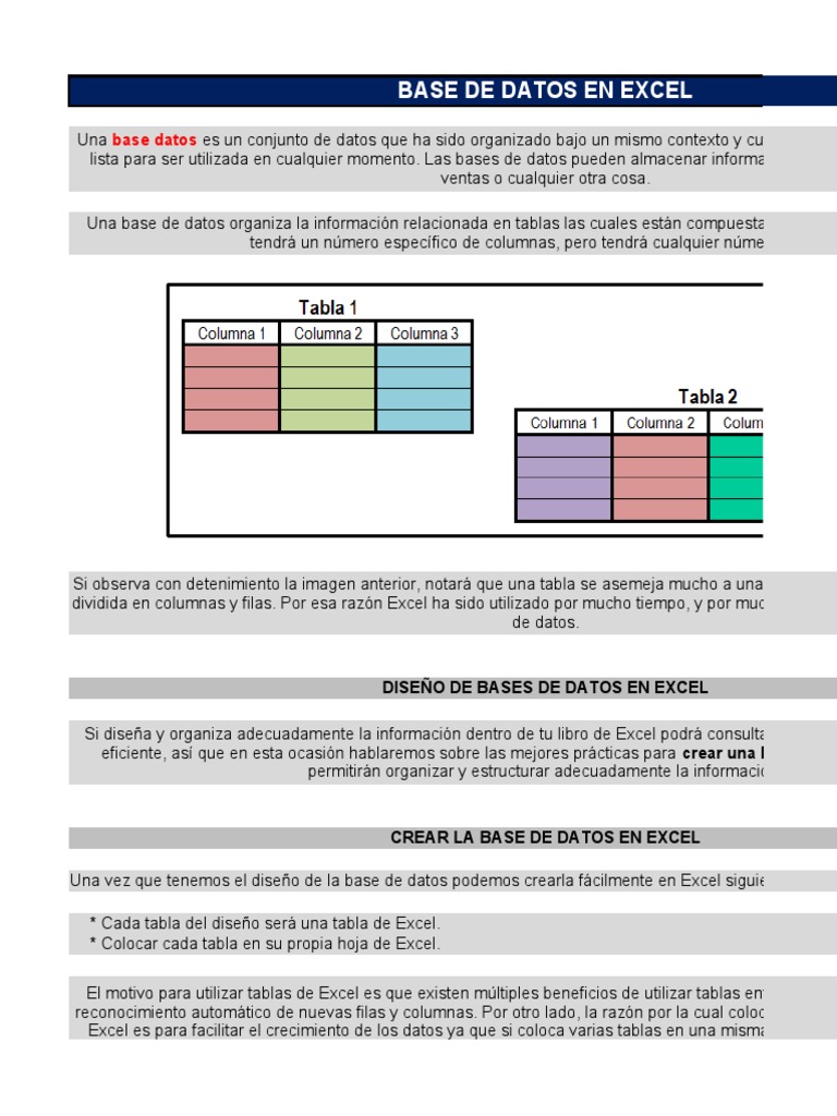 Introducción A Bases de Datos | PDF | Bases de datos | Microsoft Excel
