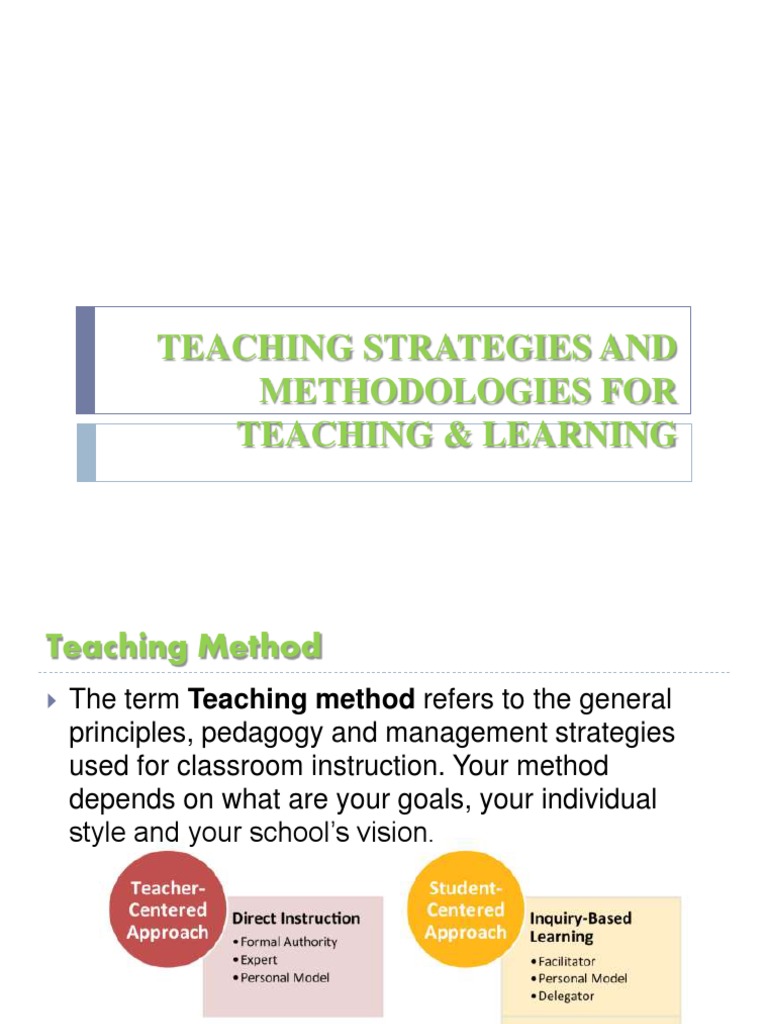 Teaching Styles and Strategies Report | Download Free PDF | Teaching ...