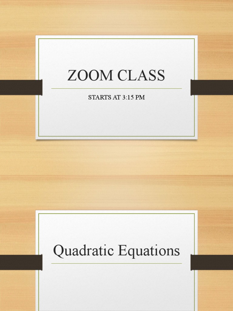 Quadratic Equations: Solving Methods | PDF | Quadratic Equation ...