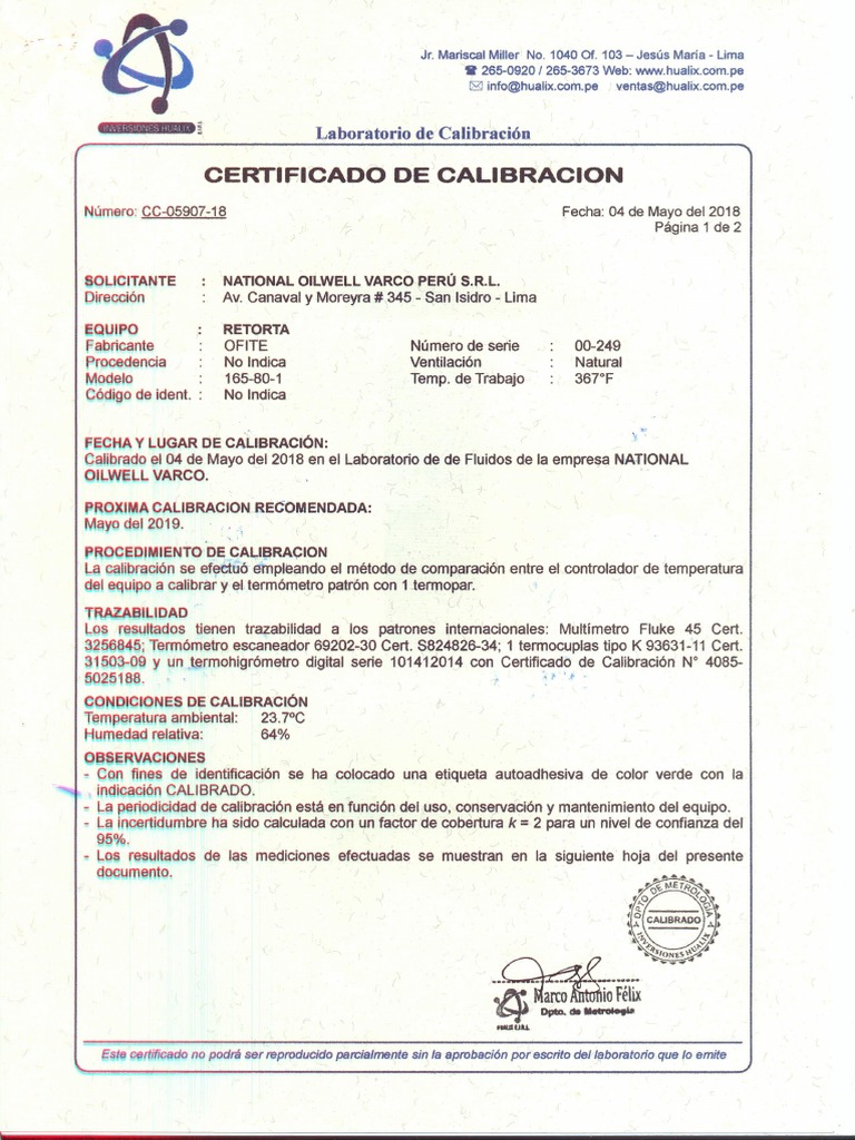 WT097 Retorta Ofite | PDF