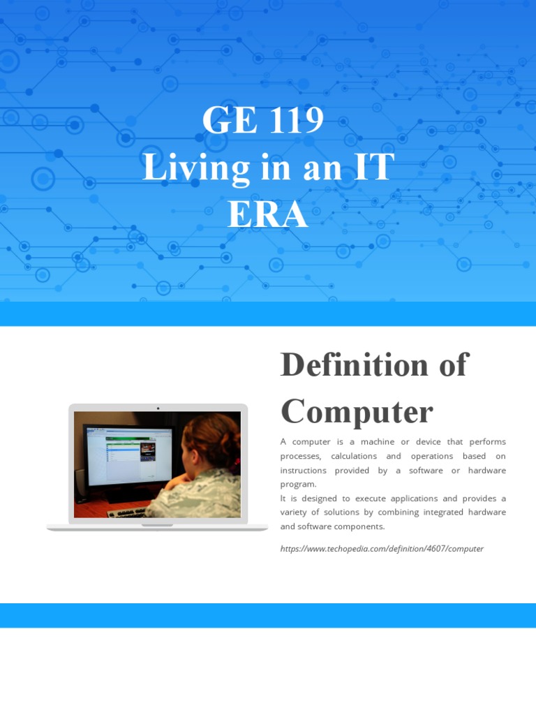 GE 119 Living in An IT ERA | PDF | System Software | Proprietary Software