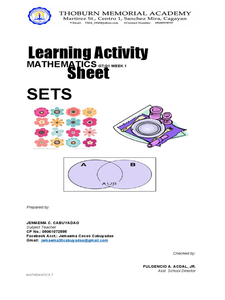 G7 Q1 W1 Activity Sheet | PDF | Applied Psychology | Learning